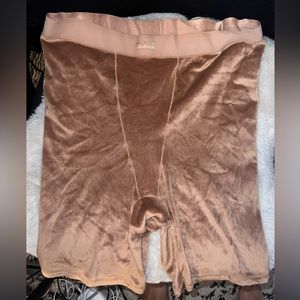 SKIMS | Shorts | Skims Velour Bike Short In Sienna Tan | Poshmark